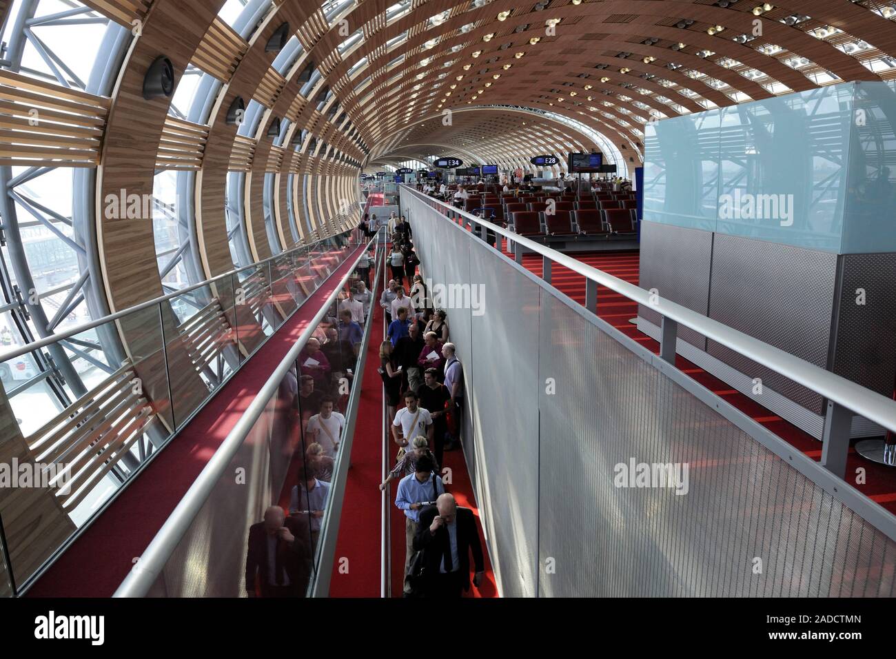 Airport terminal 2E, Charles de Gaulle Airport, Paris, France Stock ...