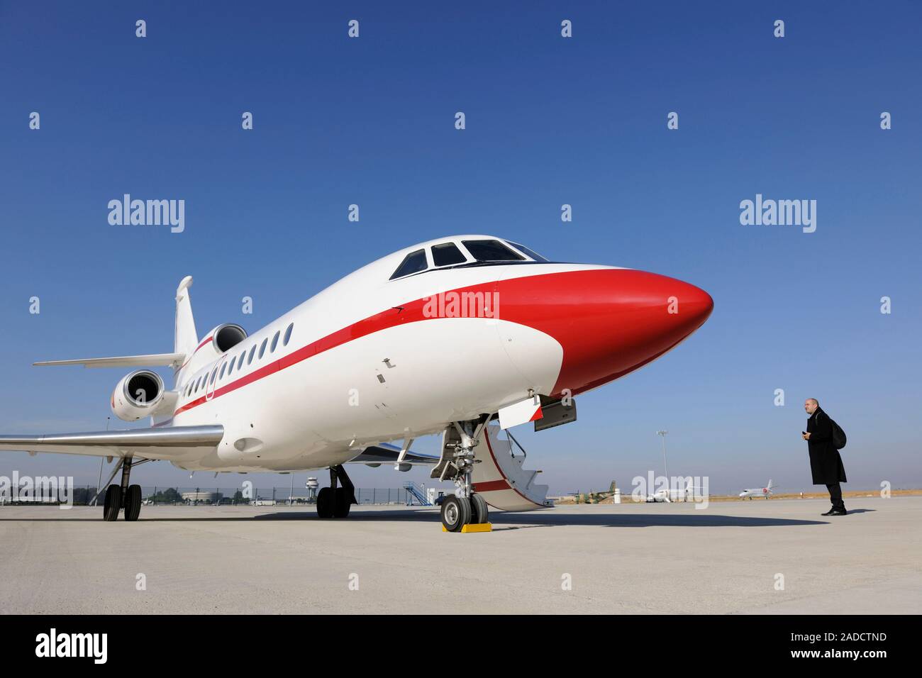 Spanish Air Force Dassault Falcon 900 private jet aircraft at Seville ...
