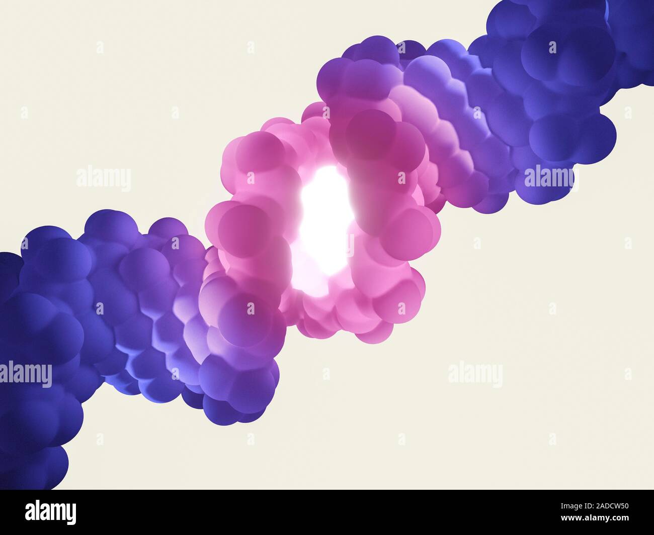 DNA editing, conceptual illustration. DNA (deoxyribonucleic acid) is ...