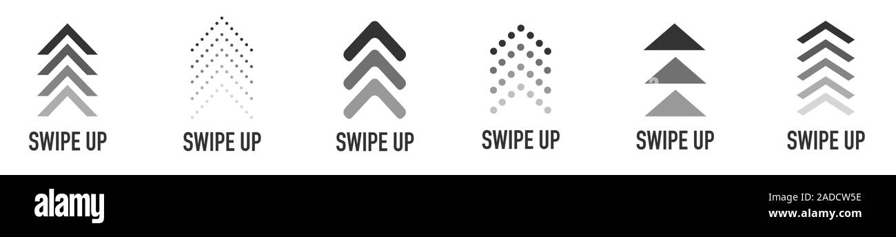 Swipe up buttons set hi-res stock photography and images - Alamy