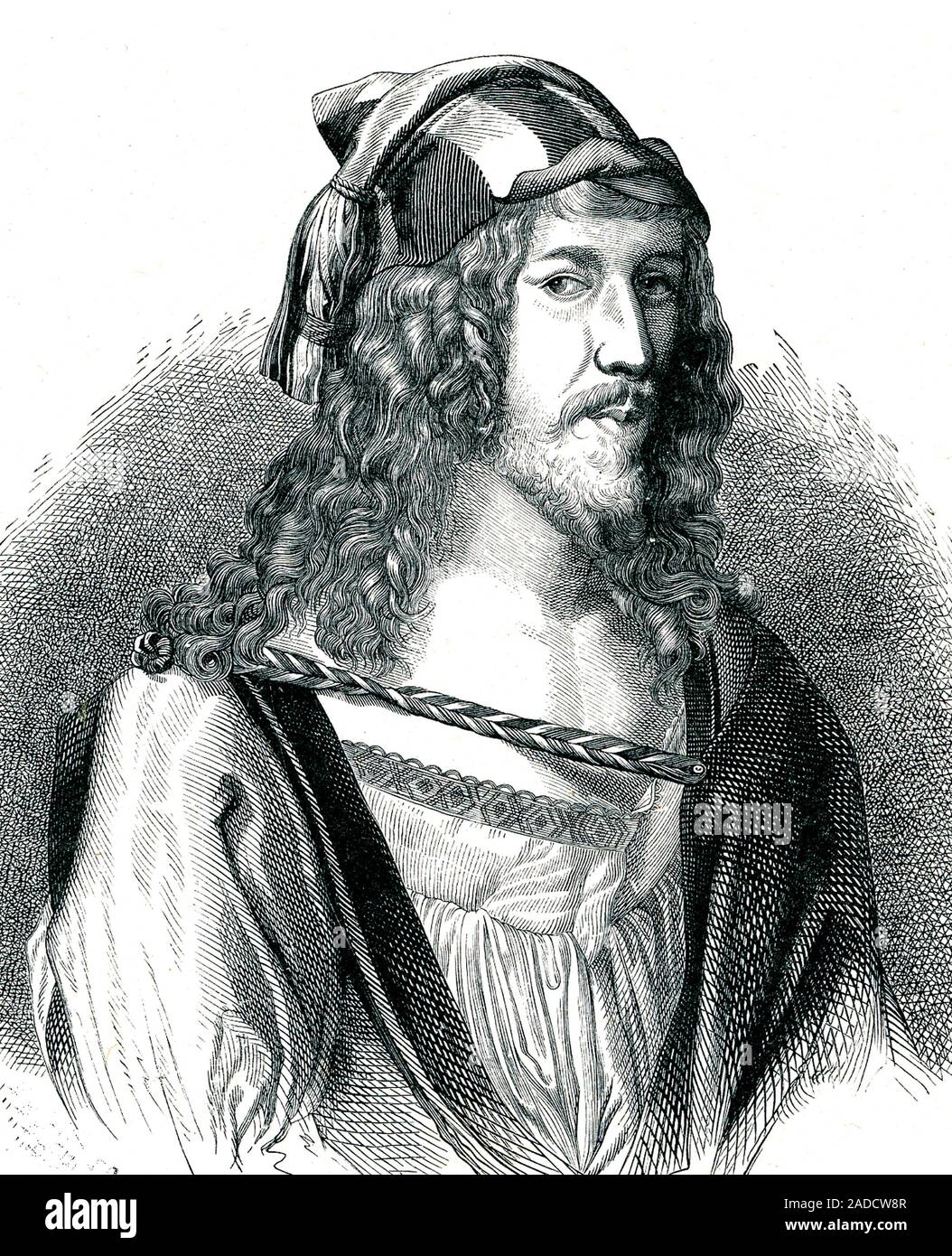 Albrecht Durer (1471-1528). 1869 illustration of the German artist ...