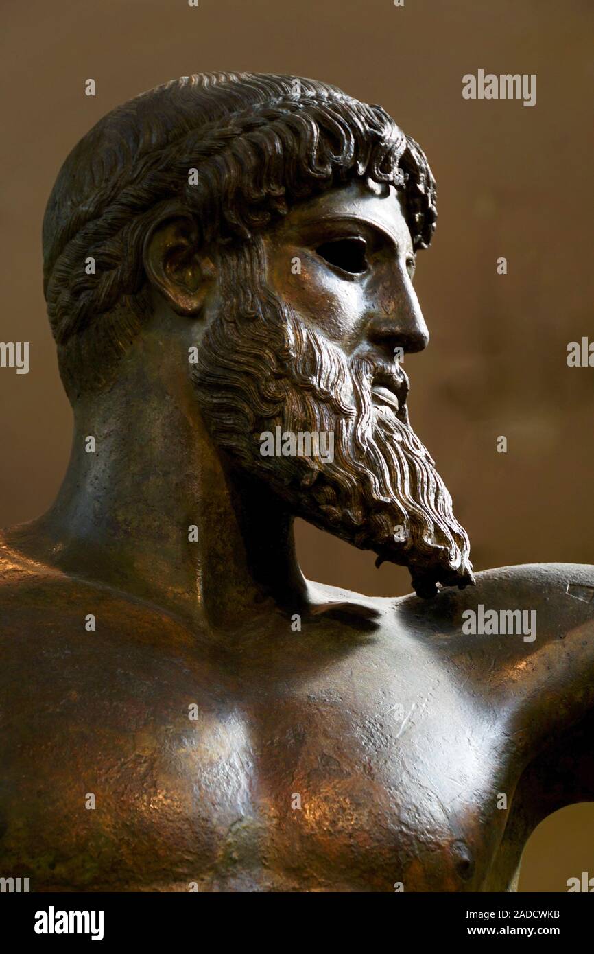Statue of Poseidon in the National Archaeology Museum, Athens, Greece ...