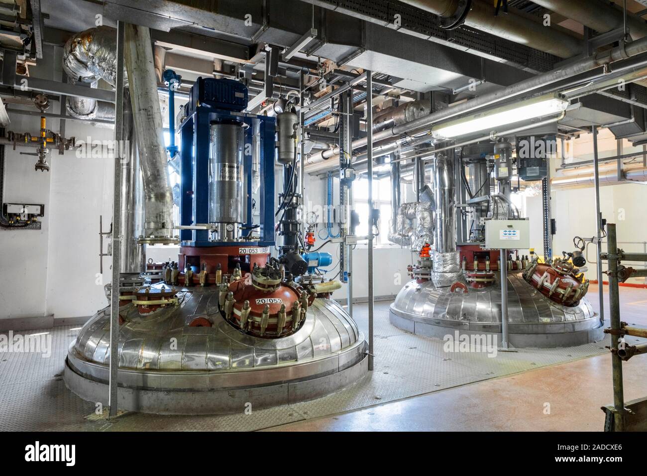 CalaChem chemical factory. Large stainless steel pressure filters at ...