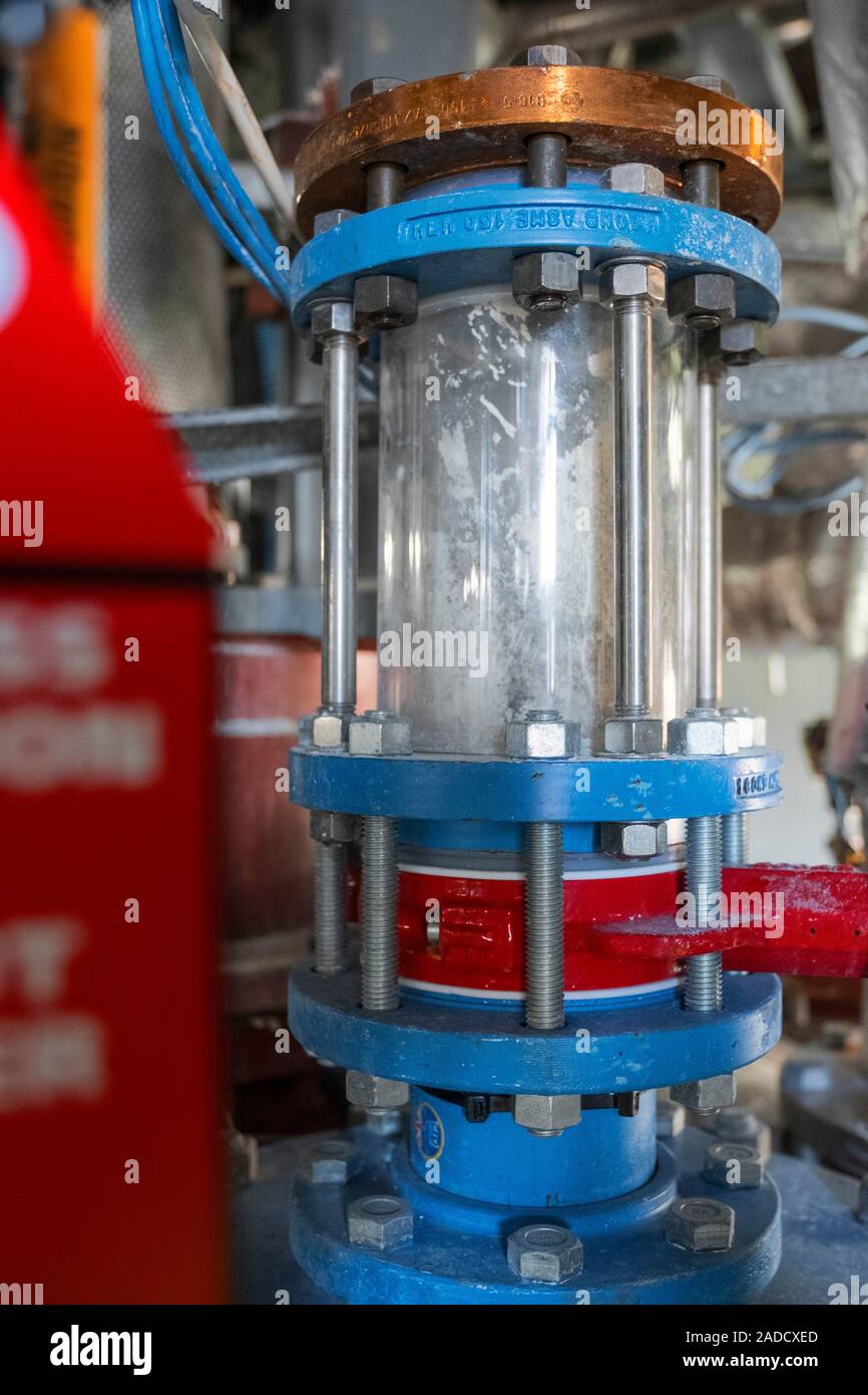 CalaChem chemical factory. Glass lined viewing chamber at the CalaChem ...