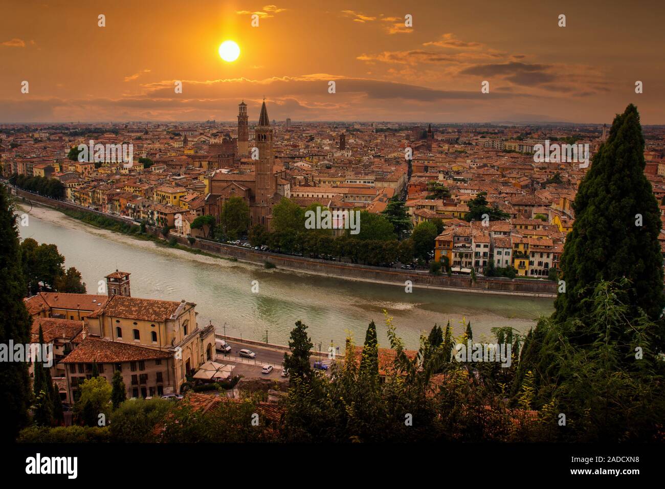 Verona at sunset hi-res stock photography and images - Alamy