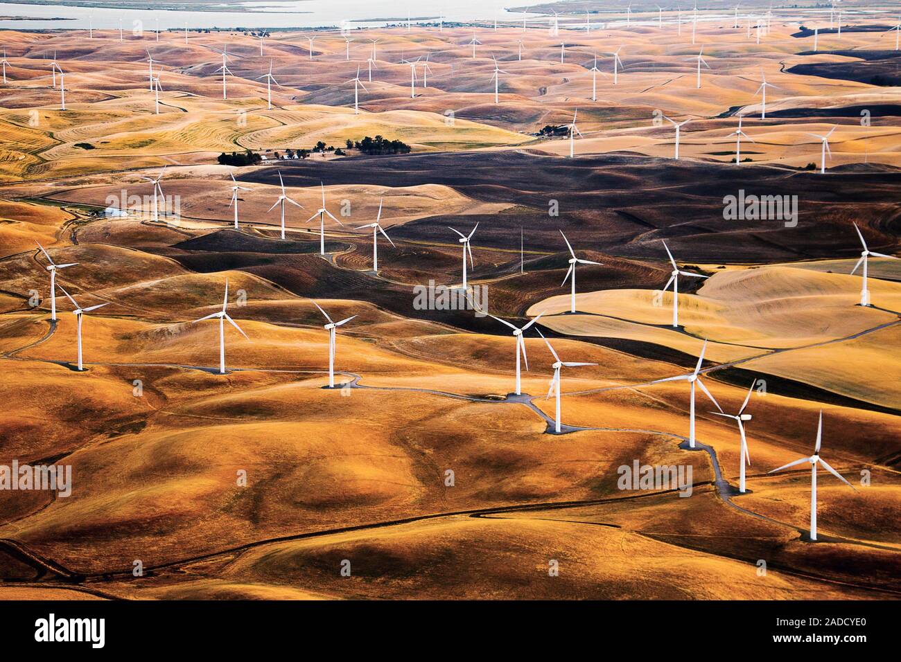 Aerial photograph of wind turbines in California, USA Stock Photo - Alamy