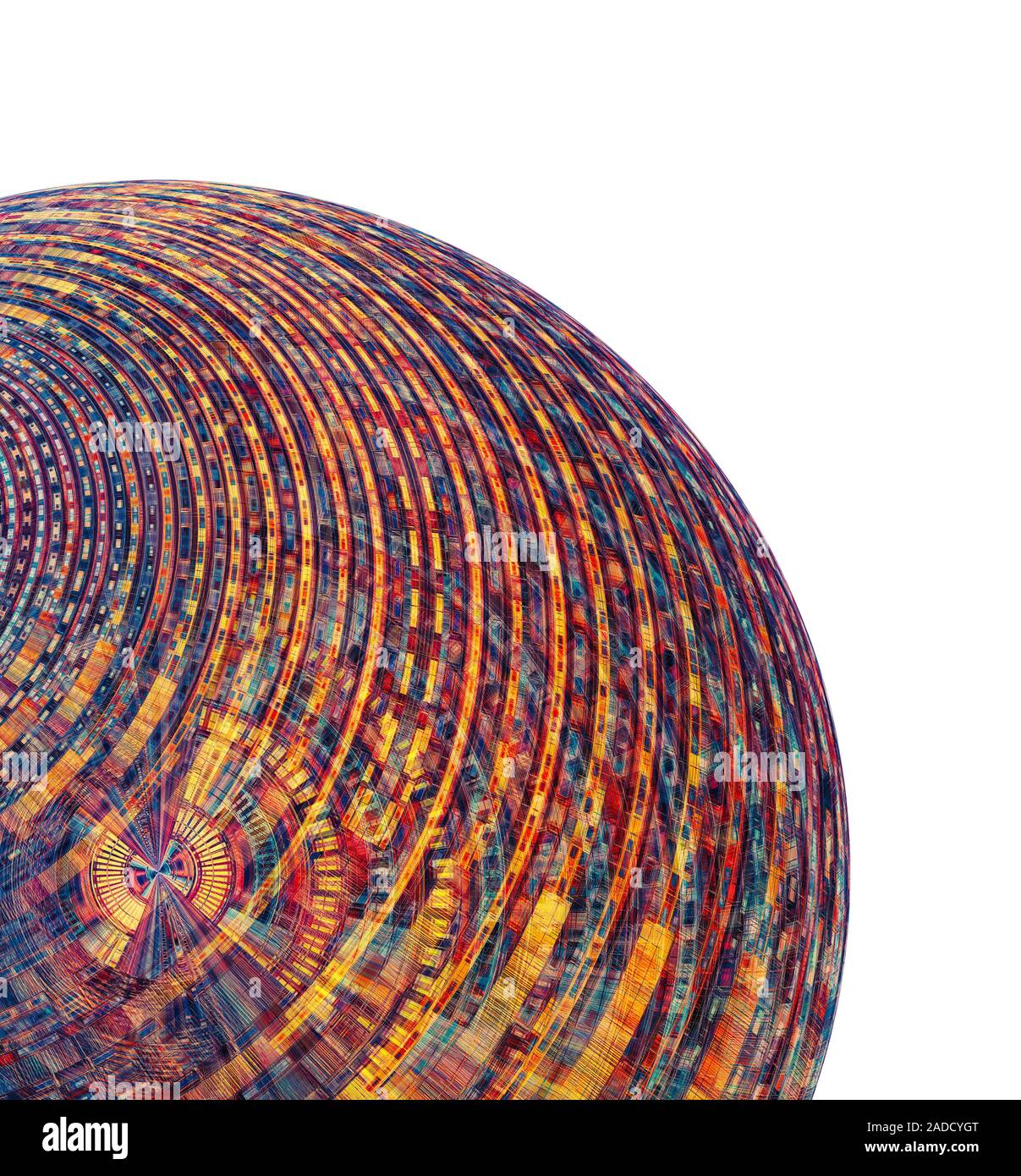 Quantum computer circuitry illustration. Conventional computers store ...