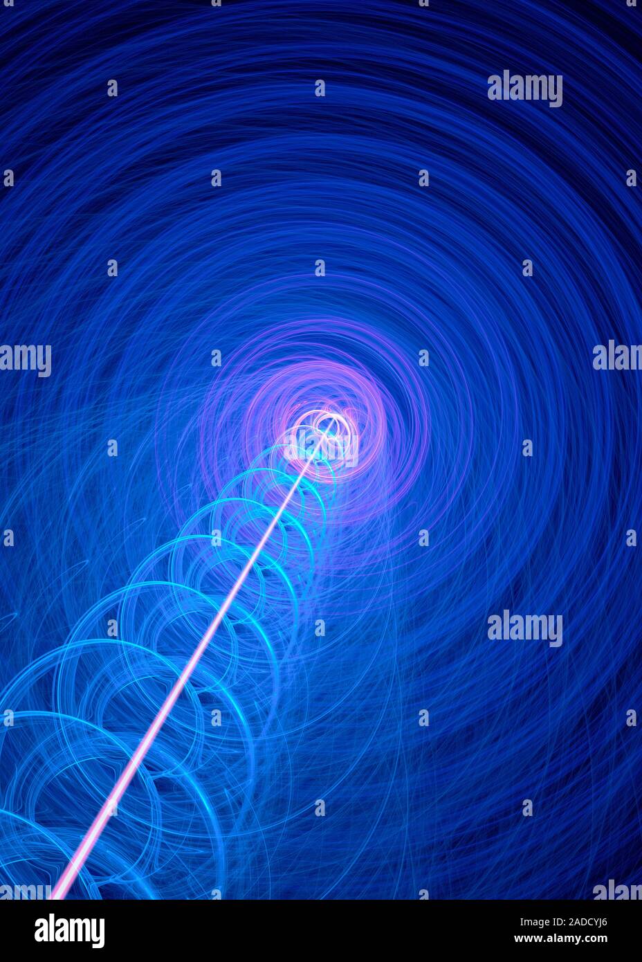 Wormhole concept illustration. A wormhole is a hypothetical topological ...