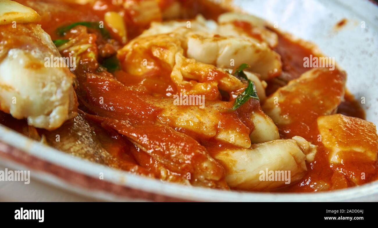 Makayabu, Salted cod with sautted vegetable, Congolese cuisine ...