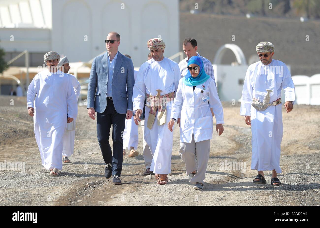 The Duke of Cambridge during a visit to the Marina Bandar al Rowdha in ...