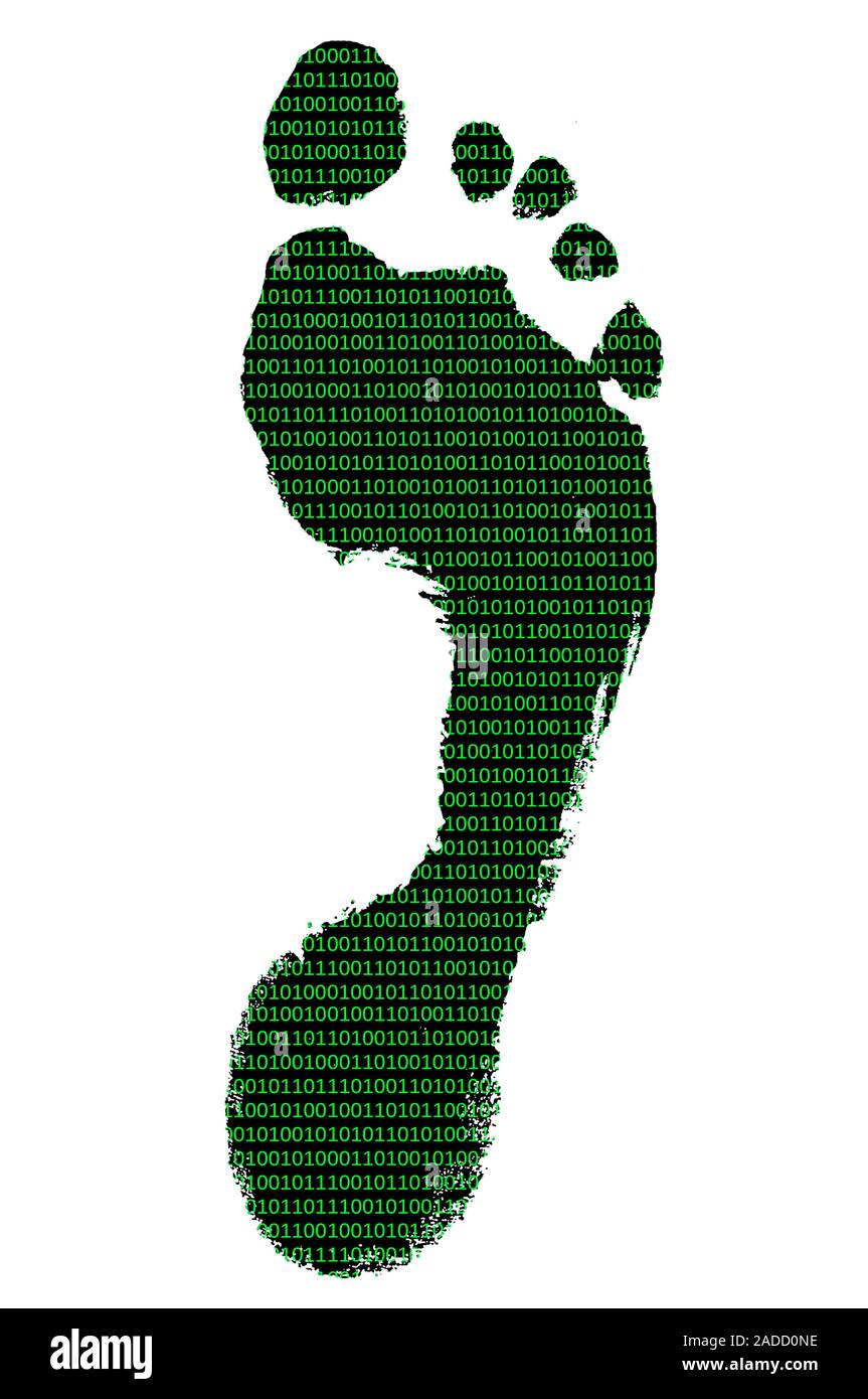 Digital footprint, conceptual illustration Stock Photo - Alamy