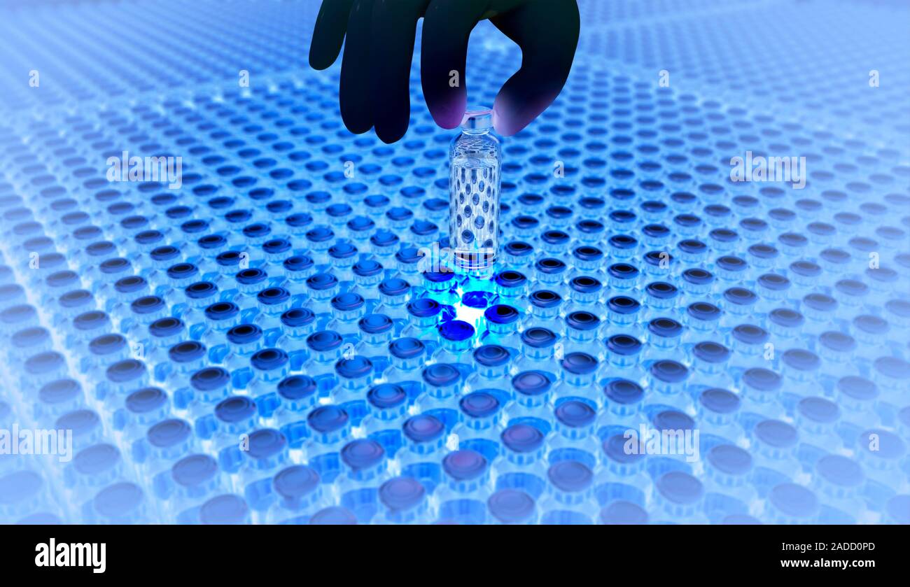 Microbiology research, conceptual image. Computer illustration of a ...