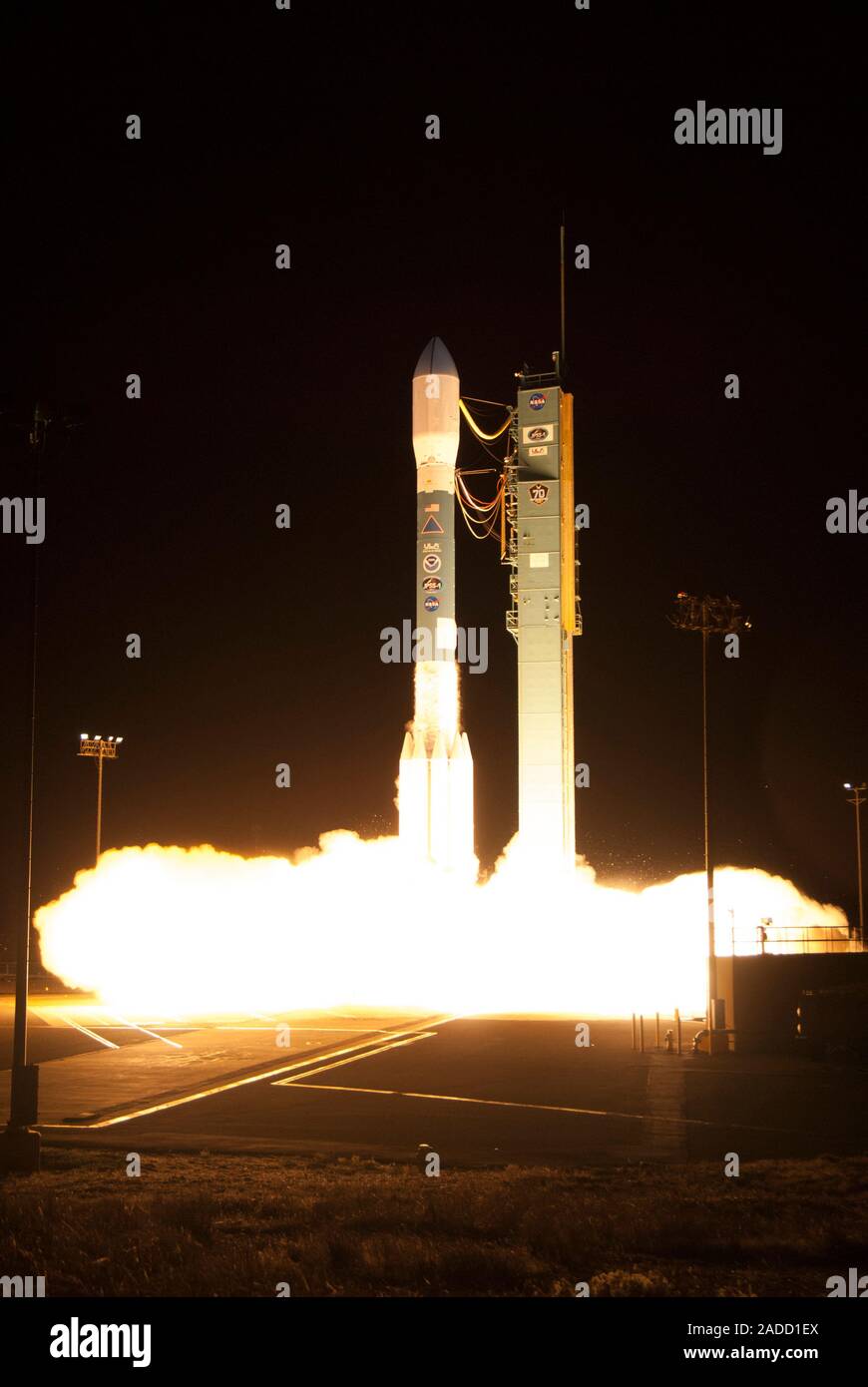 JPSS-1 launch preparation. United Launch Alliance Delta II rocket ...