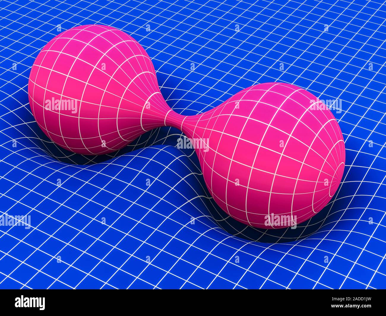 Conceptual illustration depicting the gravitational waves generated by ...