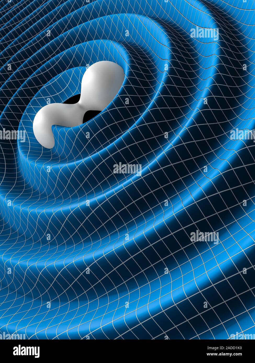 Conceptual Illustration Depicting The Gravitational Waves Generated By