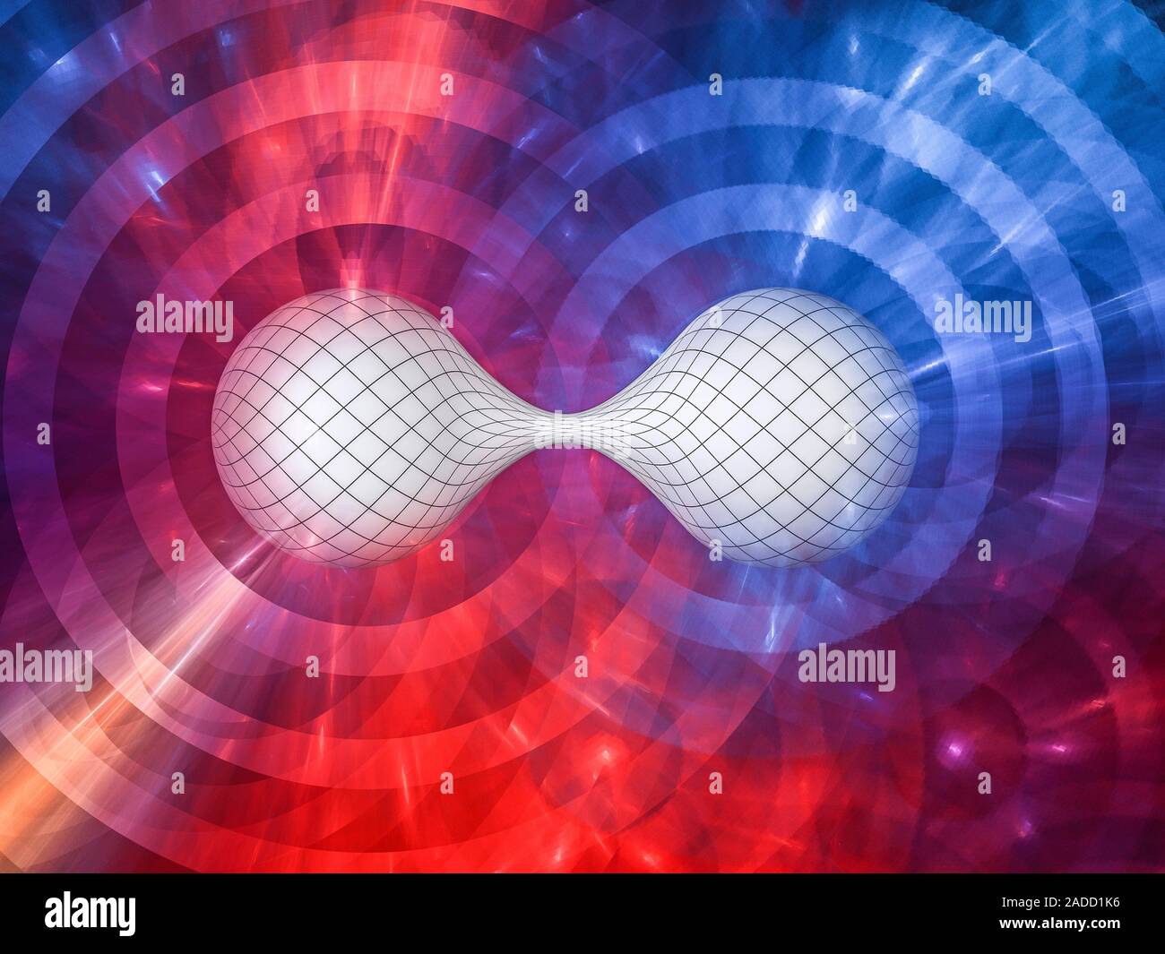 Conceptual Illustration Depicting The Gravitational Waves Generated By