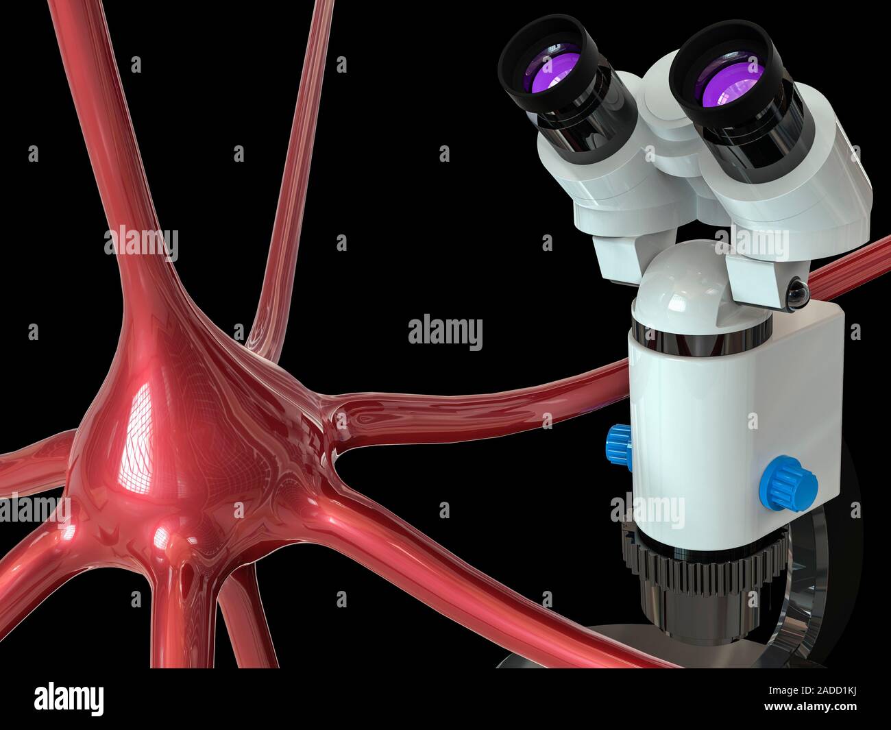 Conceptual illustration conveying the idea of neuroresearch by showing ...
