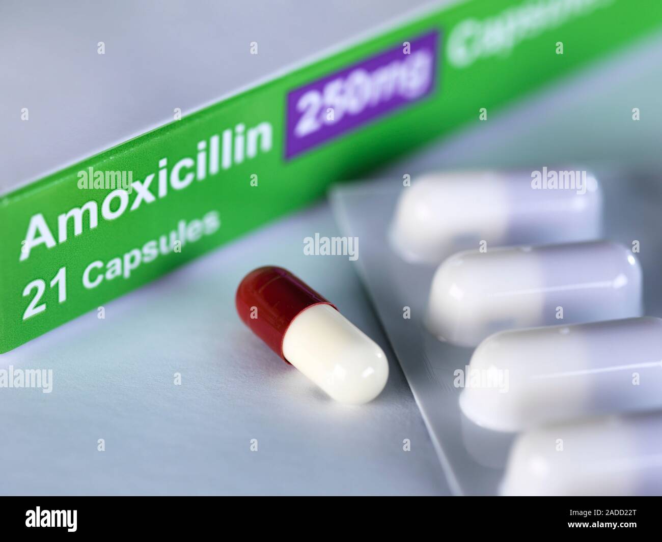 Amoxicillin antibiotic drug capsules Stock Photo - Alamy