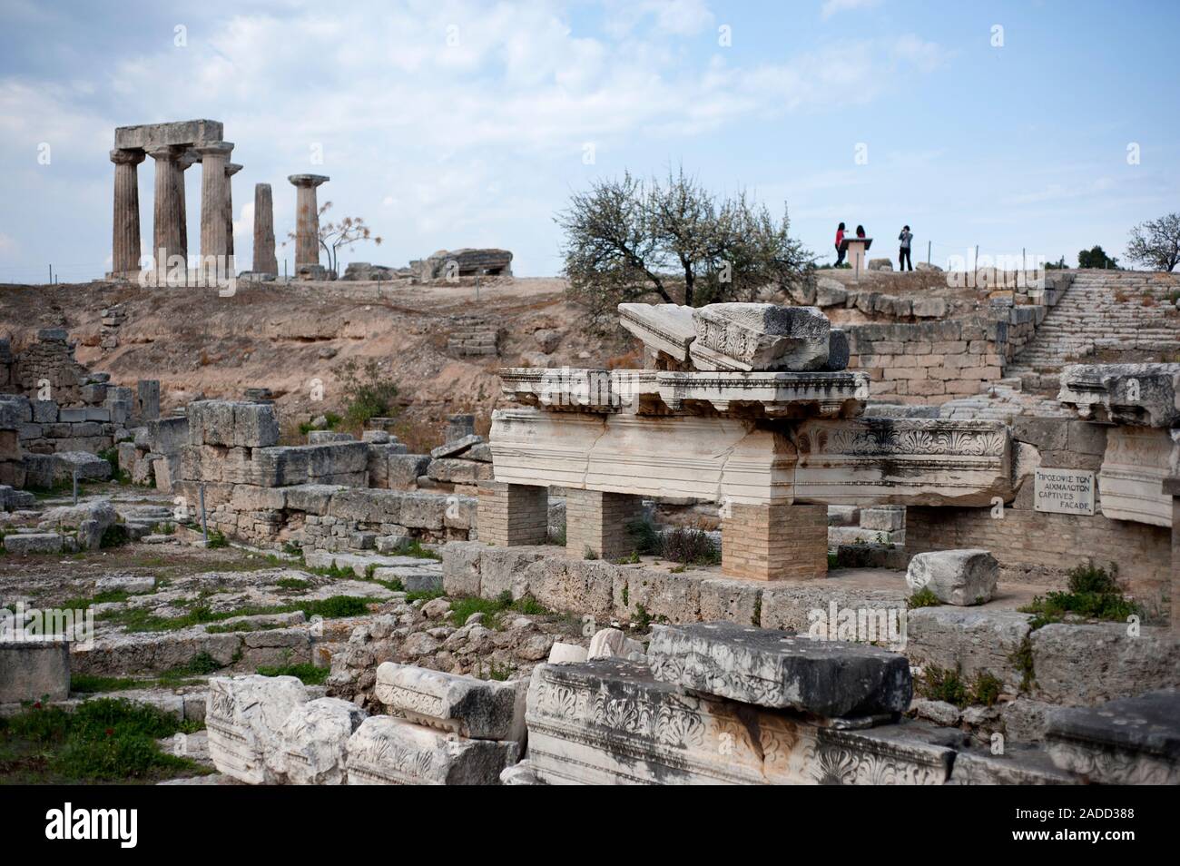 Ruins of Corinth, Greece. Ancient Corinth was one of the largest and ...