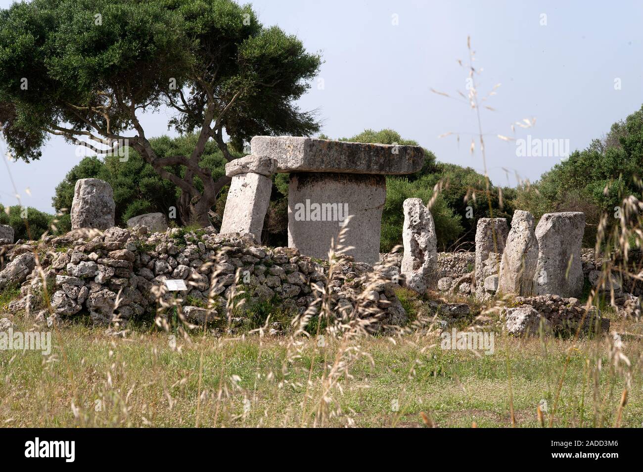 Talaiotic prehistoric site, Menorca. These stone piles and monuments ...