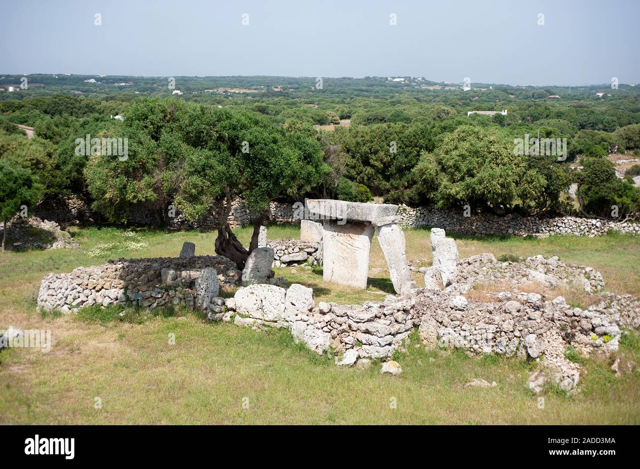 Talaiotic prehistoric site, Menorca. These stone piles and monuments ...