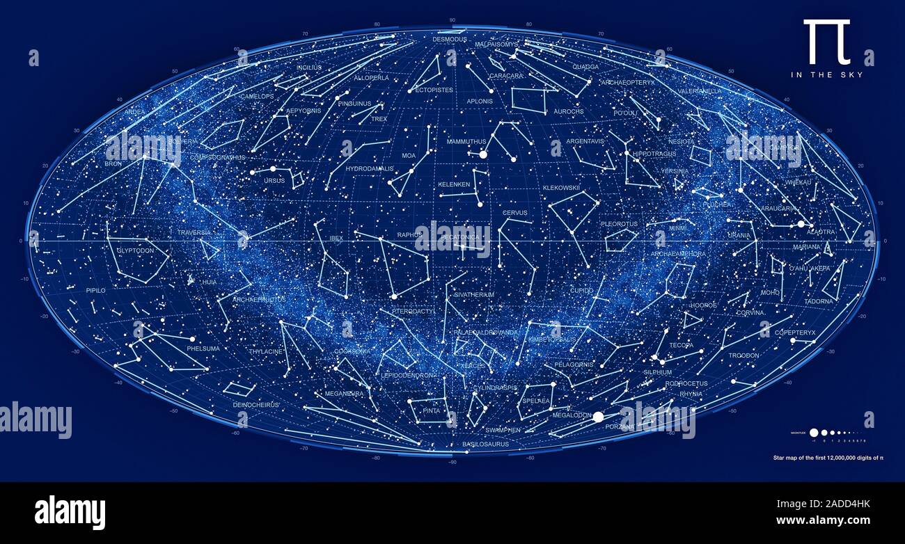 Pi Star Chart Representation Illustration The Stars On This Chart Are A Synthetic Universe