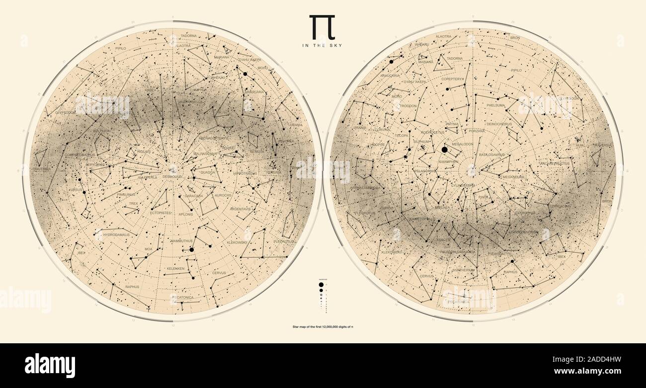 Pi Star Chart Representation Illustration The Stars On This Chart Are A Synthetic Universe