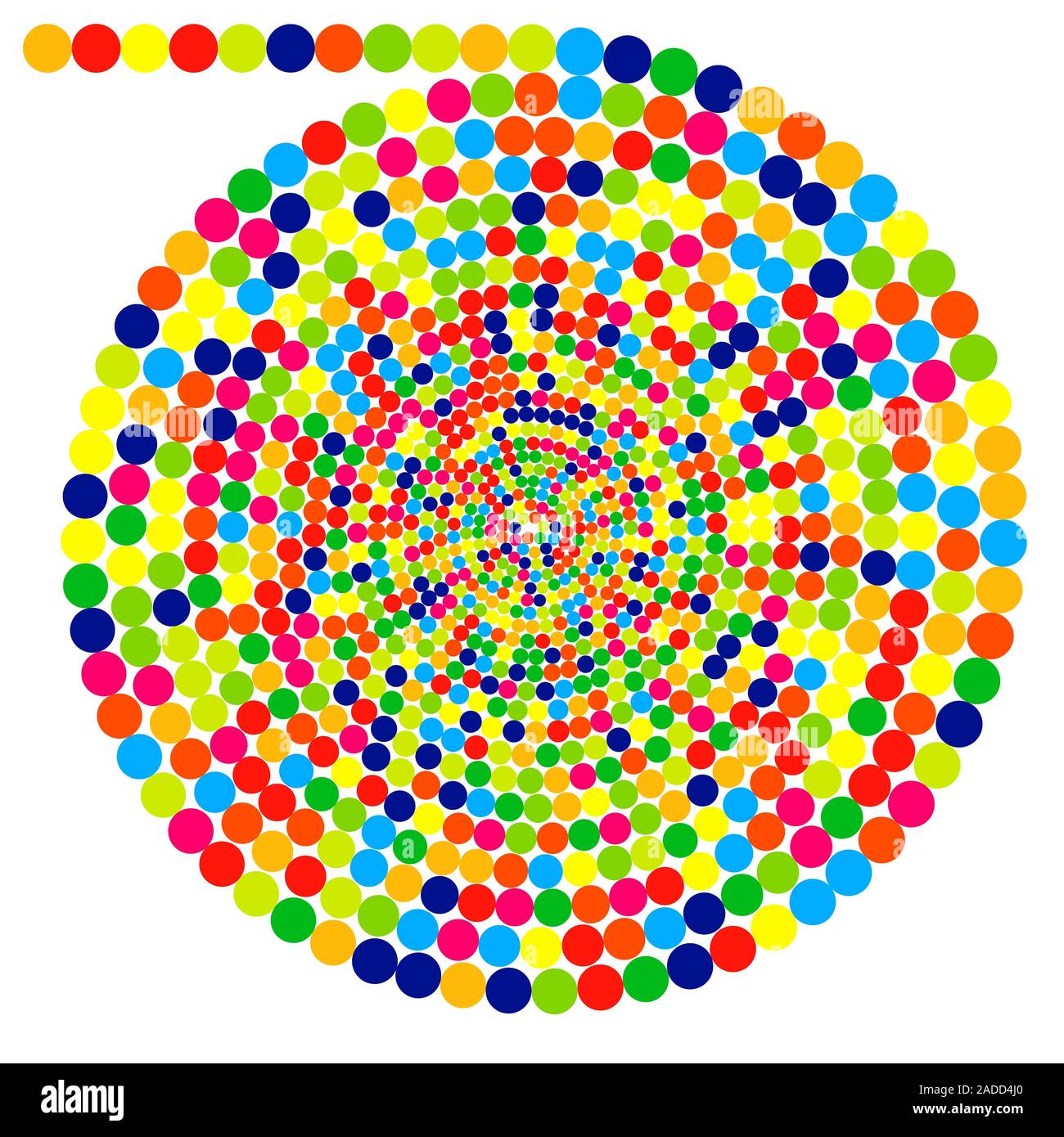 Pi number spiral representation, illustration. 1000 digits of Pi ...
