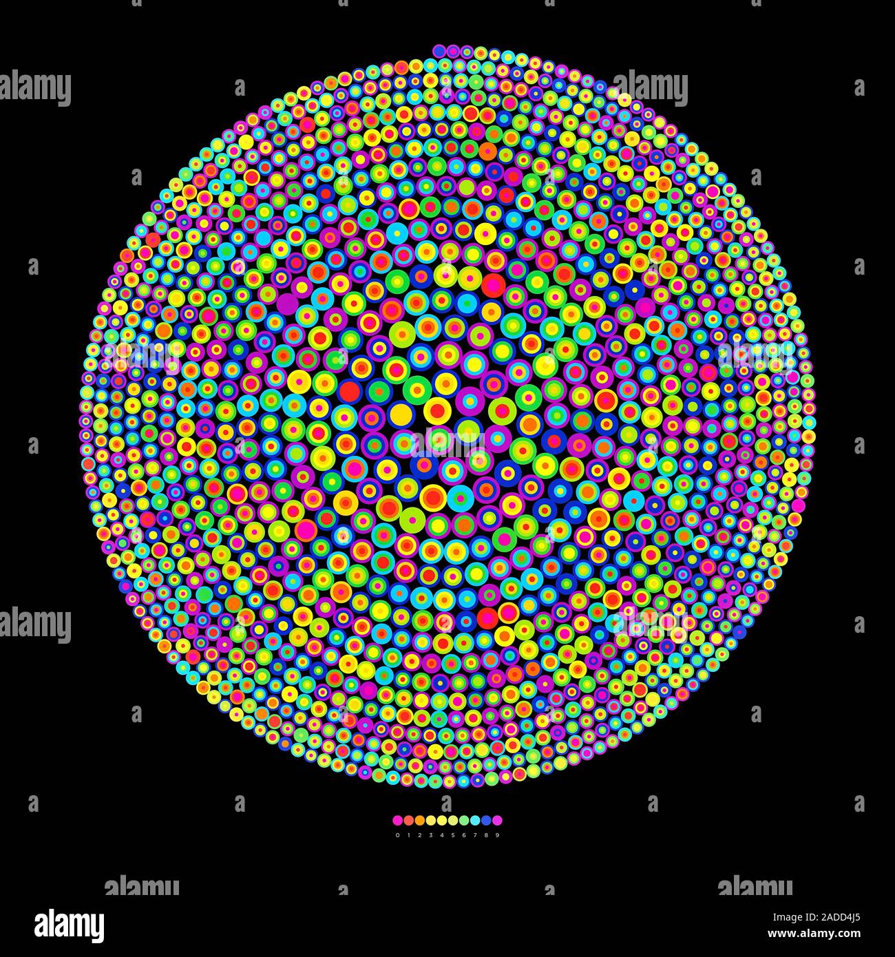 Pi Frequency Distribution Representation Illustration Frequency Distribution As A Spiral Of