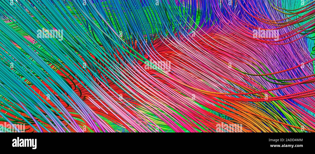 Diffusion tensor imaging (DTI) scan. Reconstructed brain white matter ... Diffusion tensor imaging (DTI) scan. Reconstructed brain white matter ...