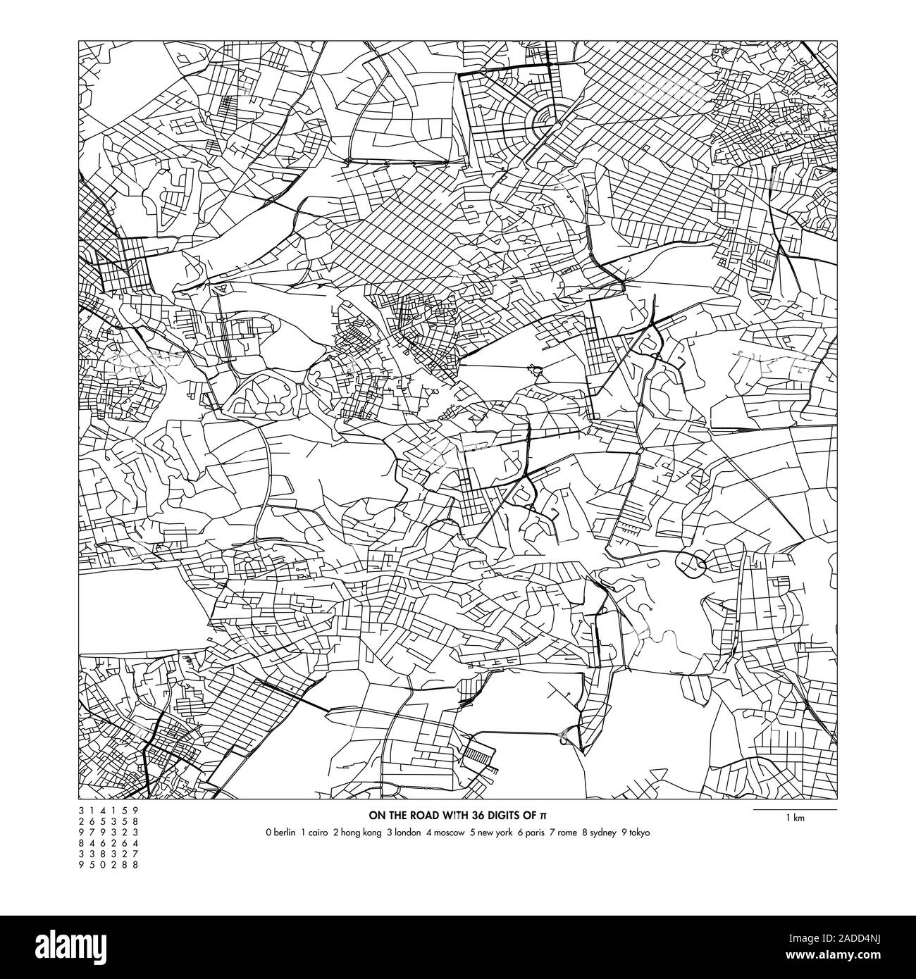 Pi city map representation, illustration. This image is composed of 36 ...