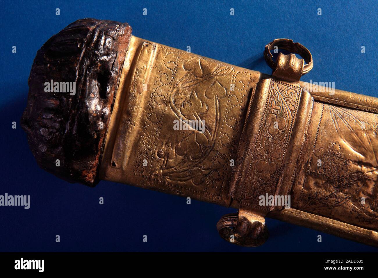 Roman bronze sword. Hilt of an Ancient Roman engraved bronze gladius ...