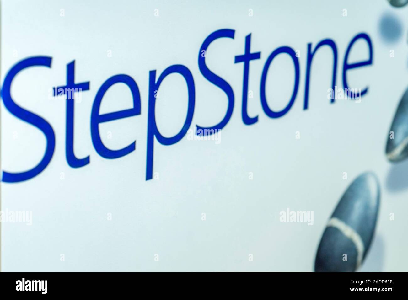 StepStone logo. Close-up of the logo of the private markets firm ...