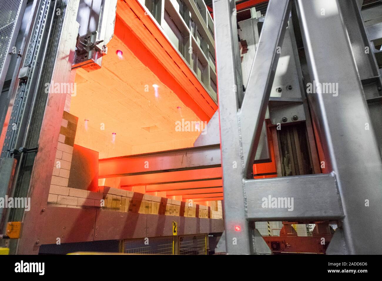 Metalworks. Batch furnace at a metalworks. This furnace has a 10 tonne ...