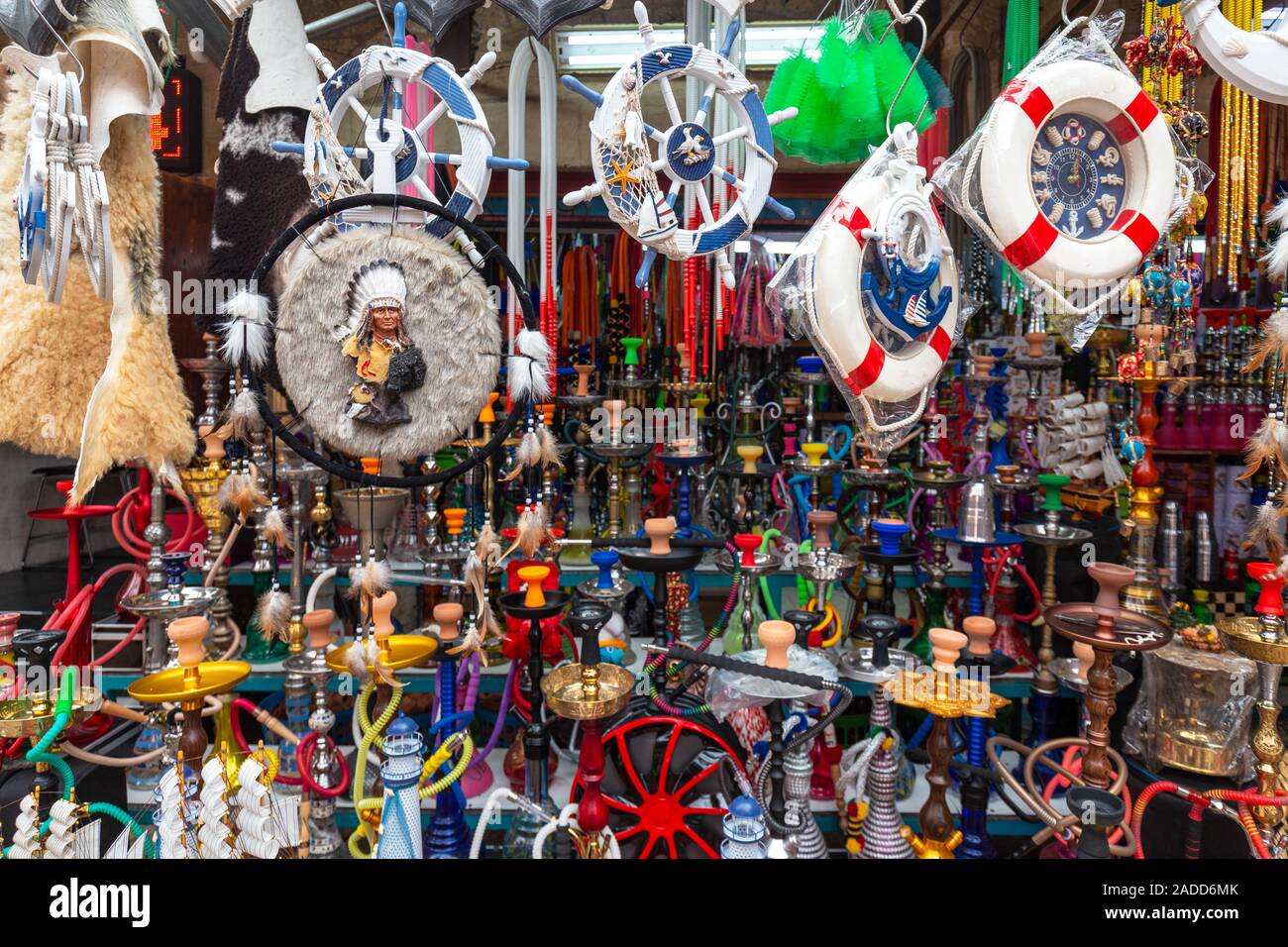 On the market in the old city of Acre in northern Israel are sold ...