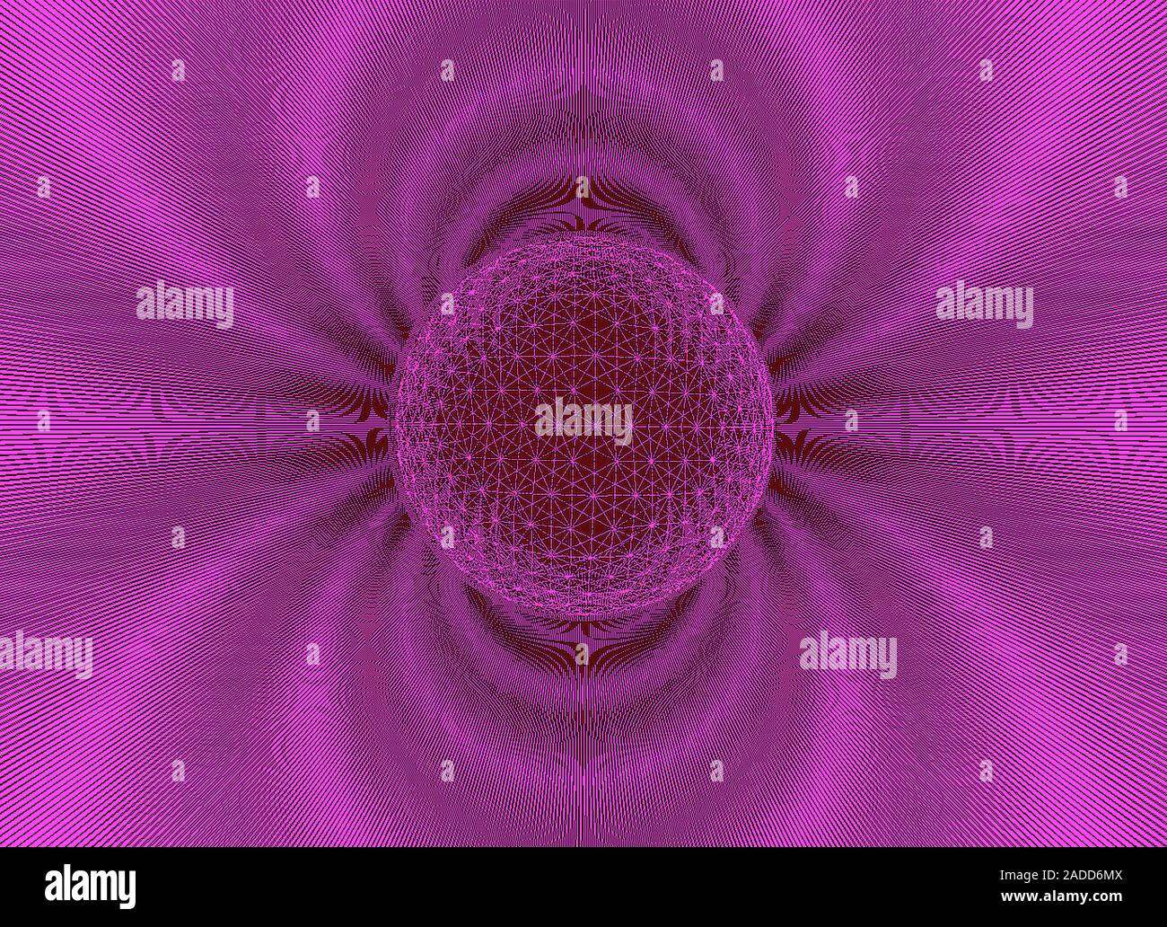 Moire interference pattern, illustration. This interference pattern is ...