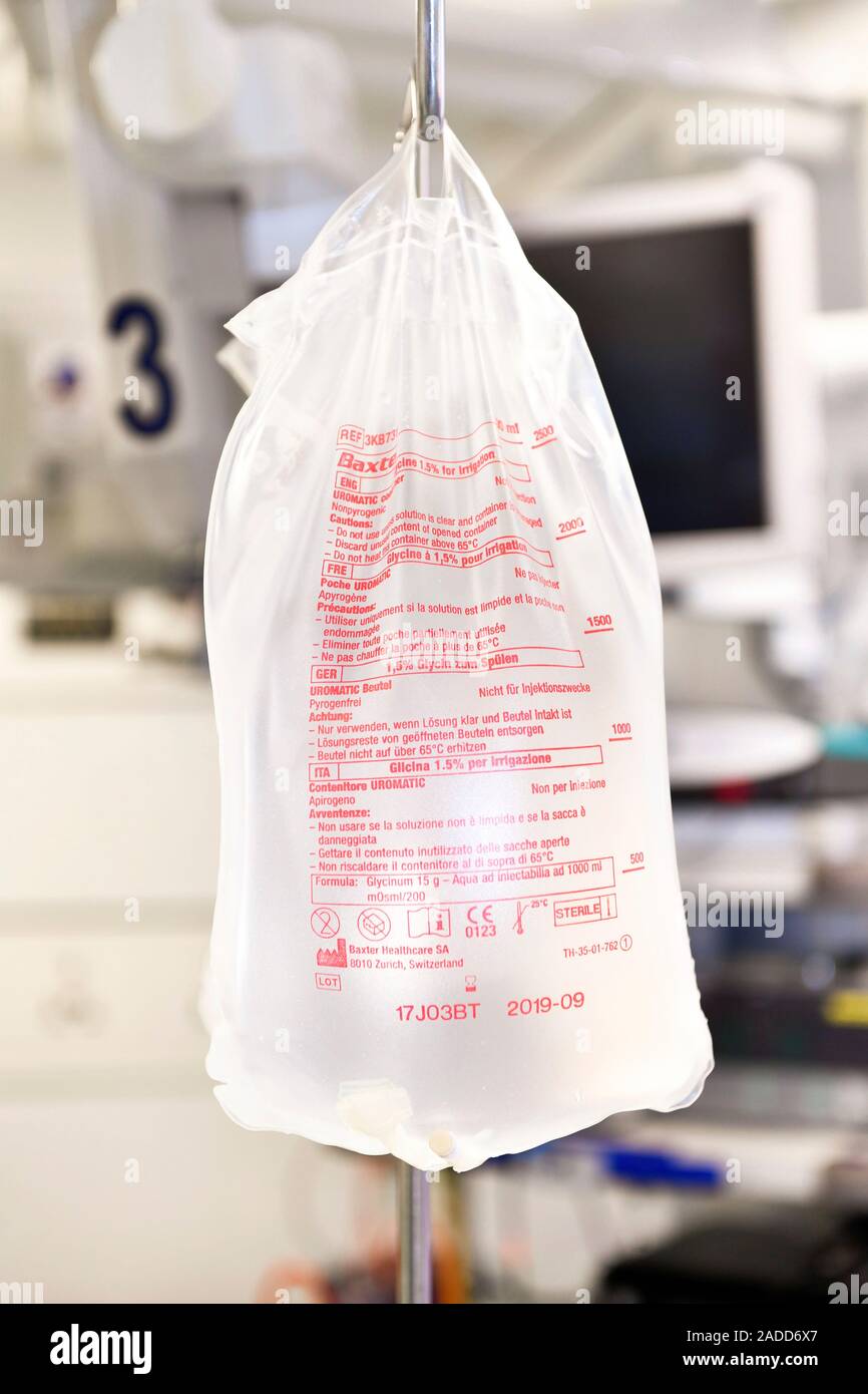 Glycine irrigating solution. This solution is used as an irrigating ...