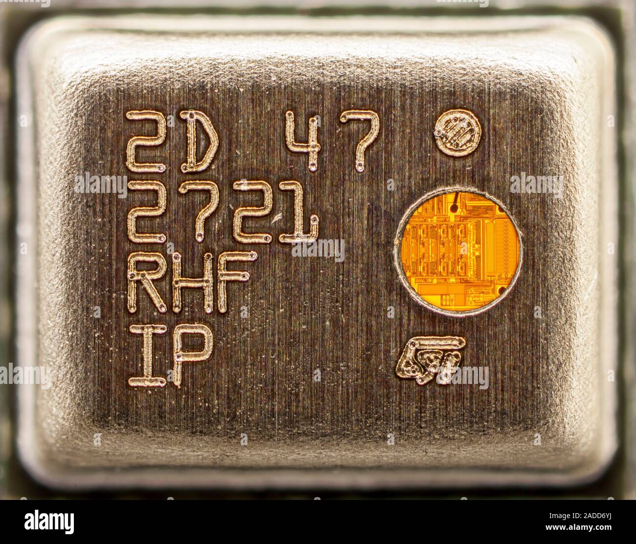 Light micrograph of a MEMS (MicroElectroMechanical System) microphone ...