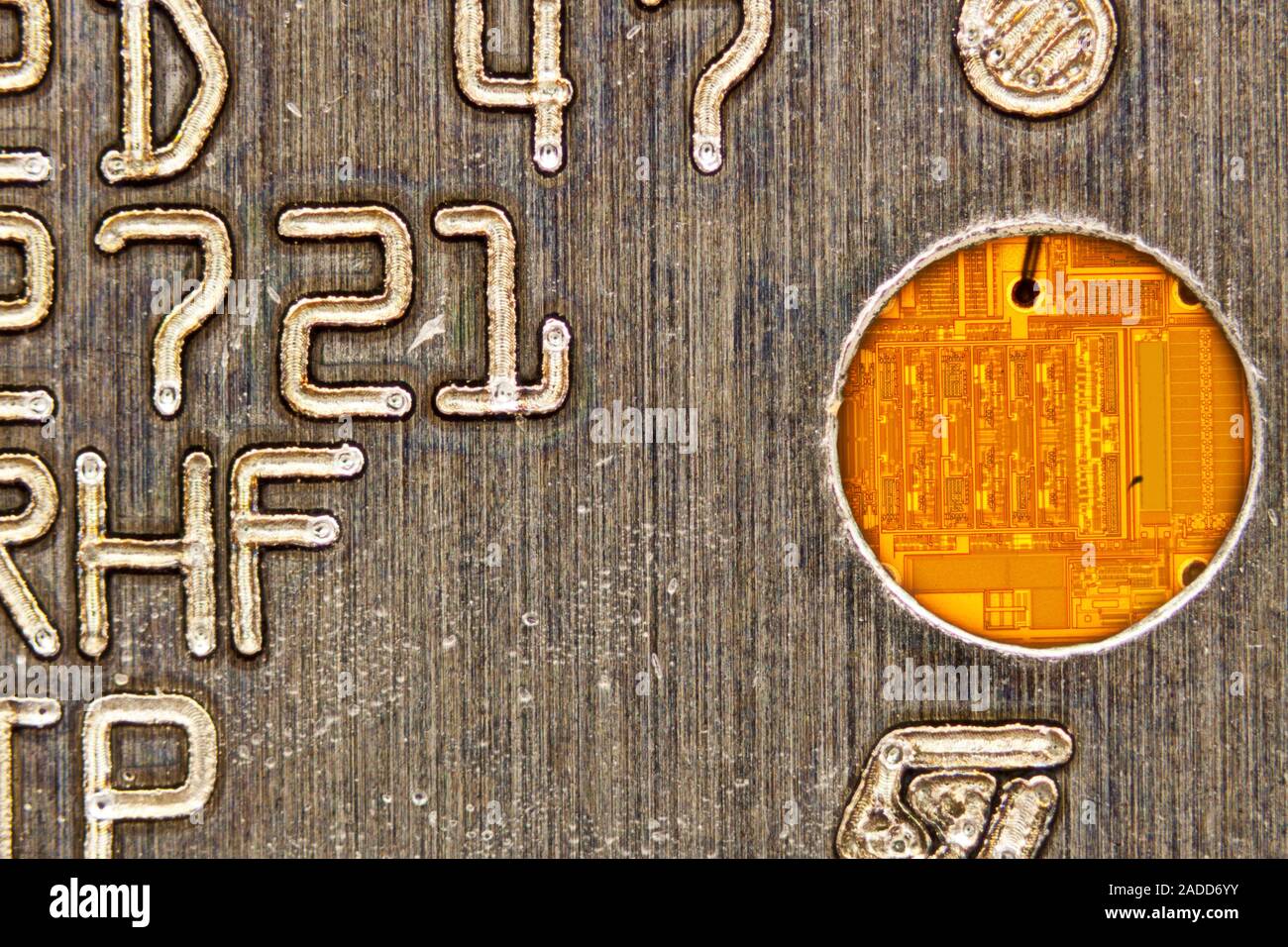 Light micrograph of a MEMS (MicroElectroMechanical System) microphone ...