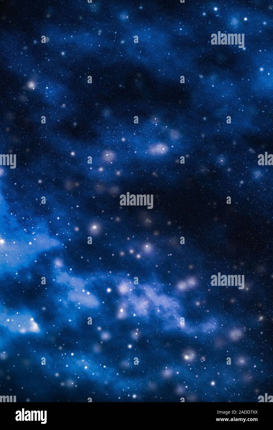 Discovery in astronomy, cosmic abstract and future technology concept ...