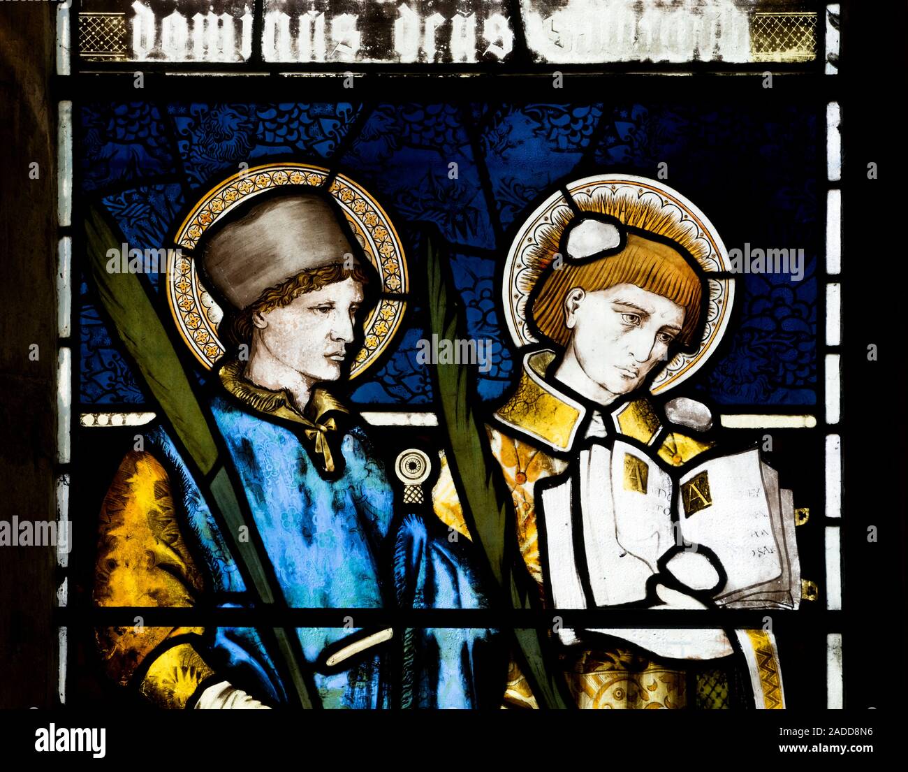 East window detail, St. Mary`s Church, Bloxham, Oxfordshire, England ...