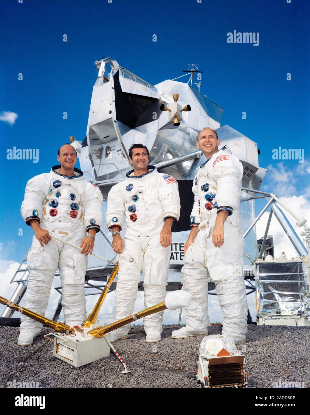 Apollo 12 astronauts. Crew for the Apollo 12 mission standing in ...
