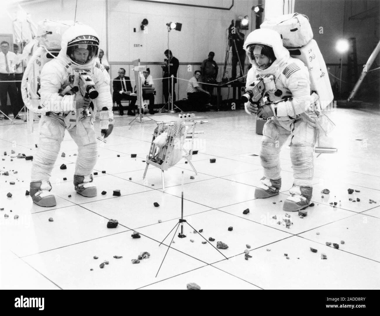 Apollo 12 mission training. Two members of the Apollo 12 lunar landing ...