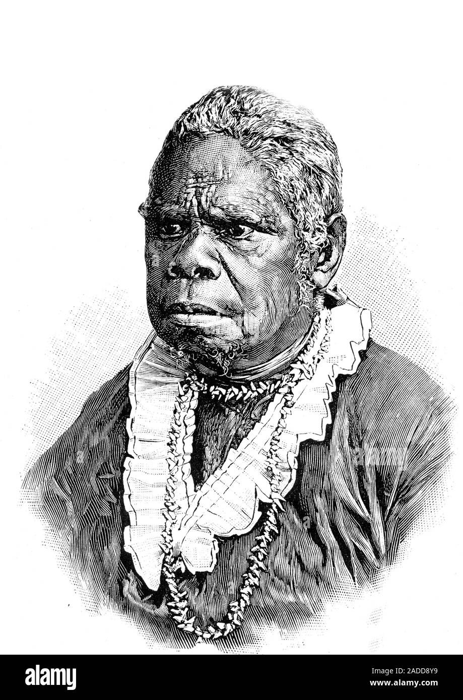 Truganini. 1889 illustration of Truganini (1812-1876), the 'last ...