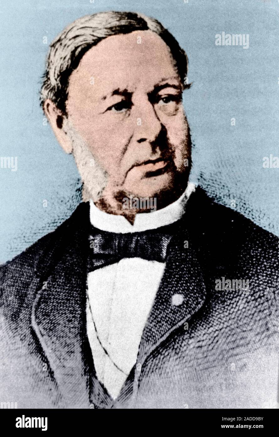 Engraving of Theodor Schwann (1810-1882), German physiologist. Schwann ...