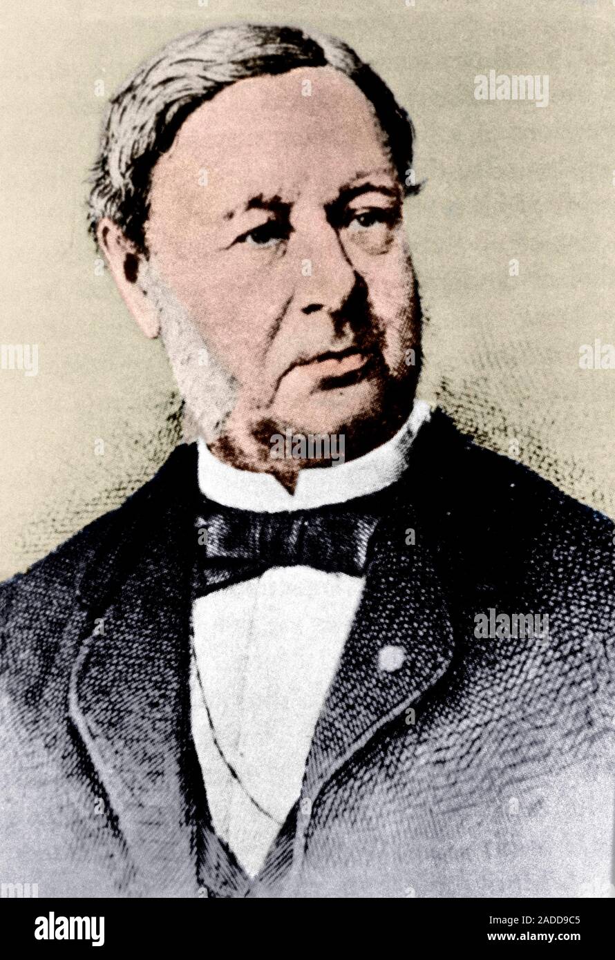 Engraving of Theodor Schwann (1810-1882), German physiologist. Schwann ...