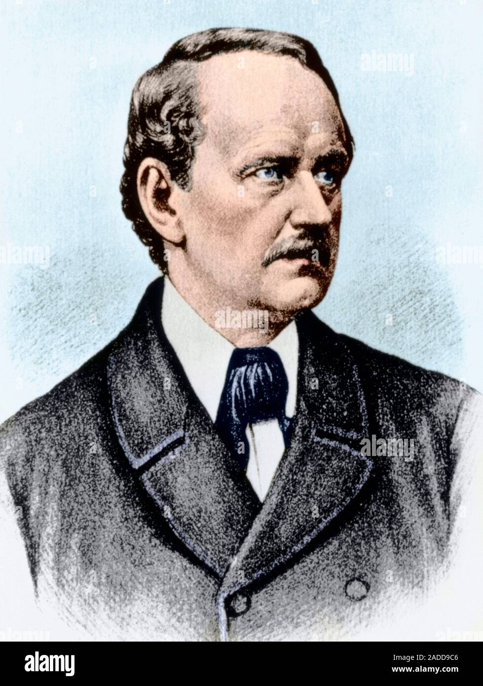 Engraving of the German botanist Jakob Matthias Schleiden (1804-1881 ...