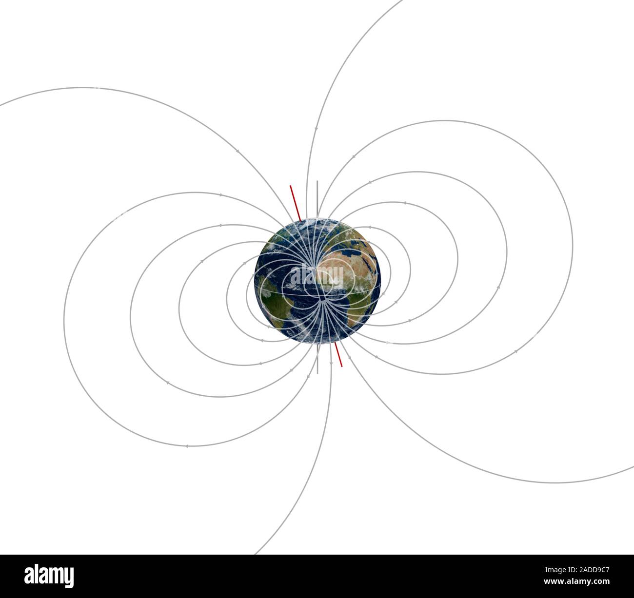 Earths Magnetic Field And Axes Illustration Of The Earth The Field