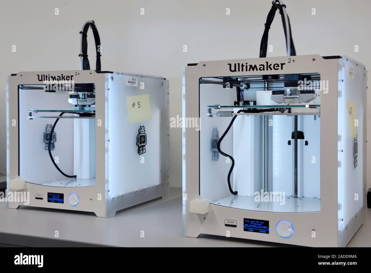 Two three dimensional printers that extrude polylactic acid (PLA ... Two three dimensional printers that extrude polylactic acid (PLA ...