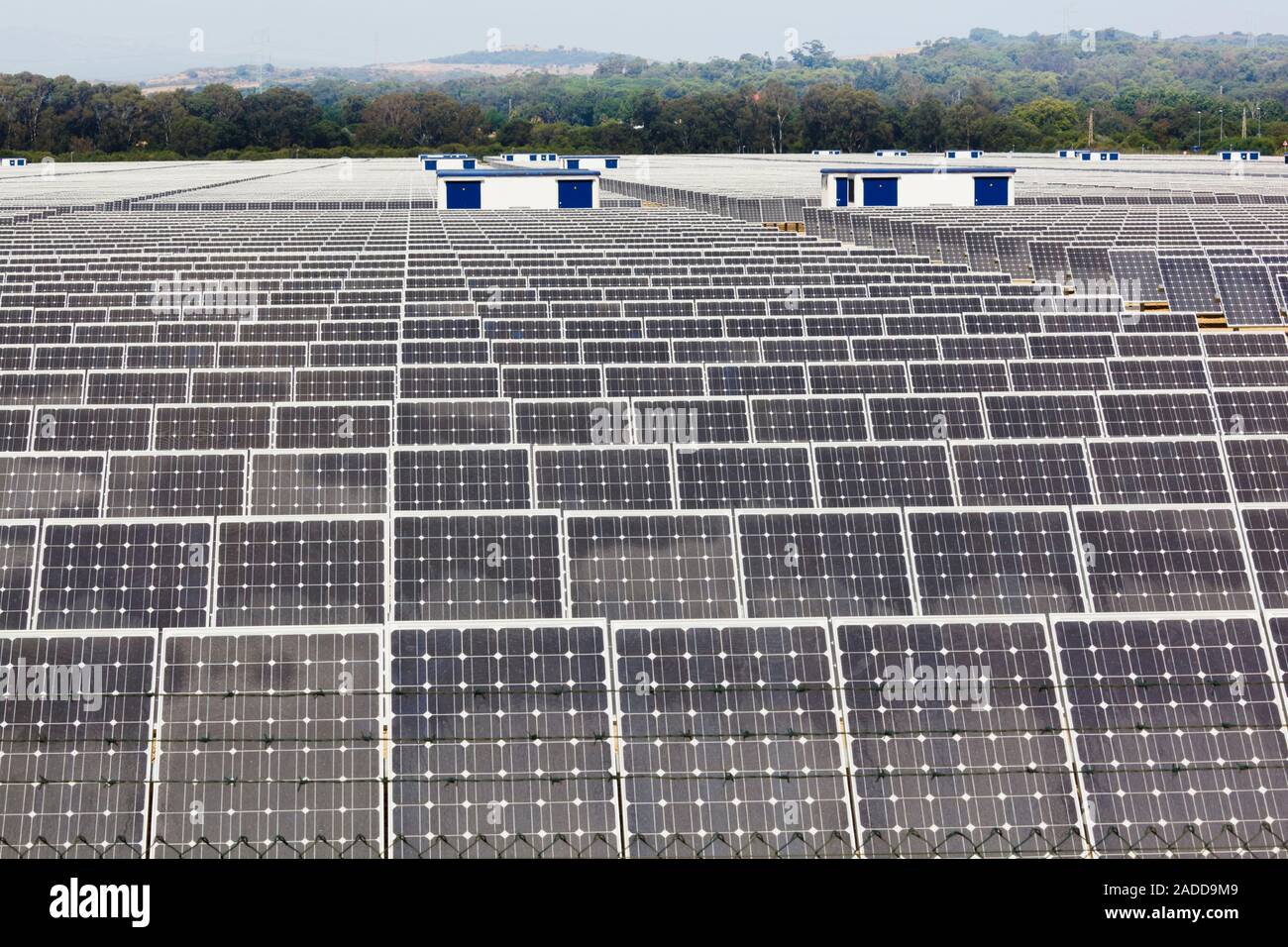 Solar energy farm near Guadarranque, San Roque, Cadiz Province, Spain ...